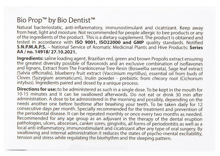 Bio Prop - supliment natural pentru preventie parodontoza si igiena ...