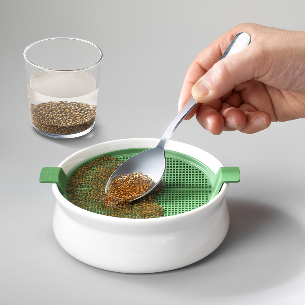 Vas de ceramica cu sita pentru germinare seminte mucilaginoase Germline